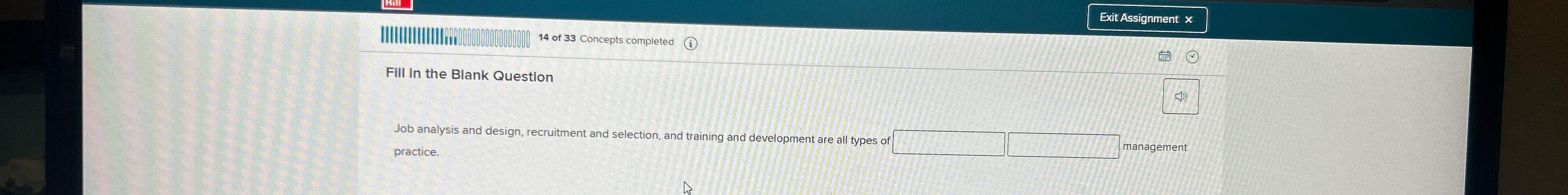 Solved Exit Assignment xFill In the Blank Question(5))Job | Chegg.com