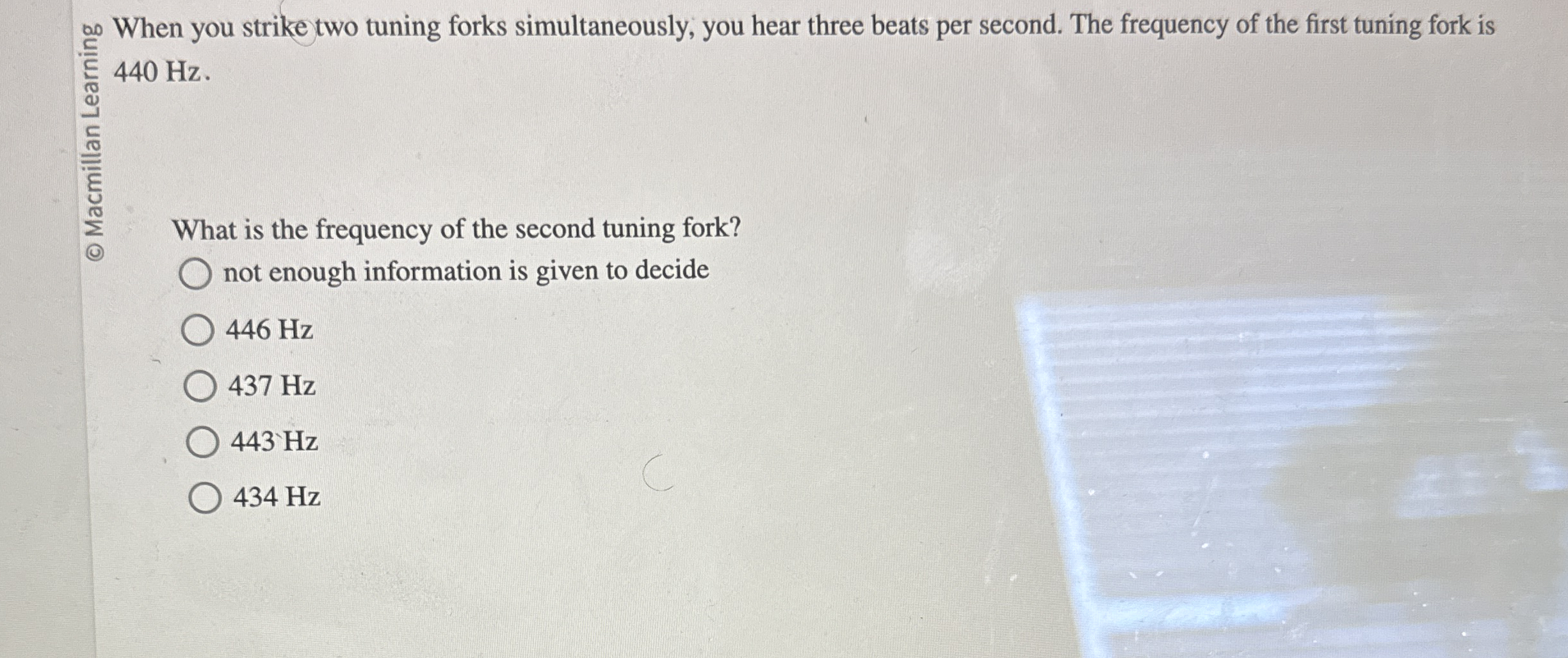 Solved Do When you strike two tuning forks simultaneously, | Chegg.com