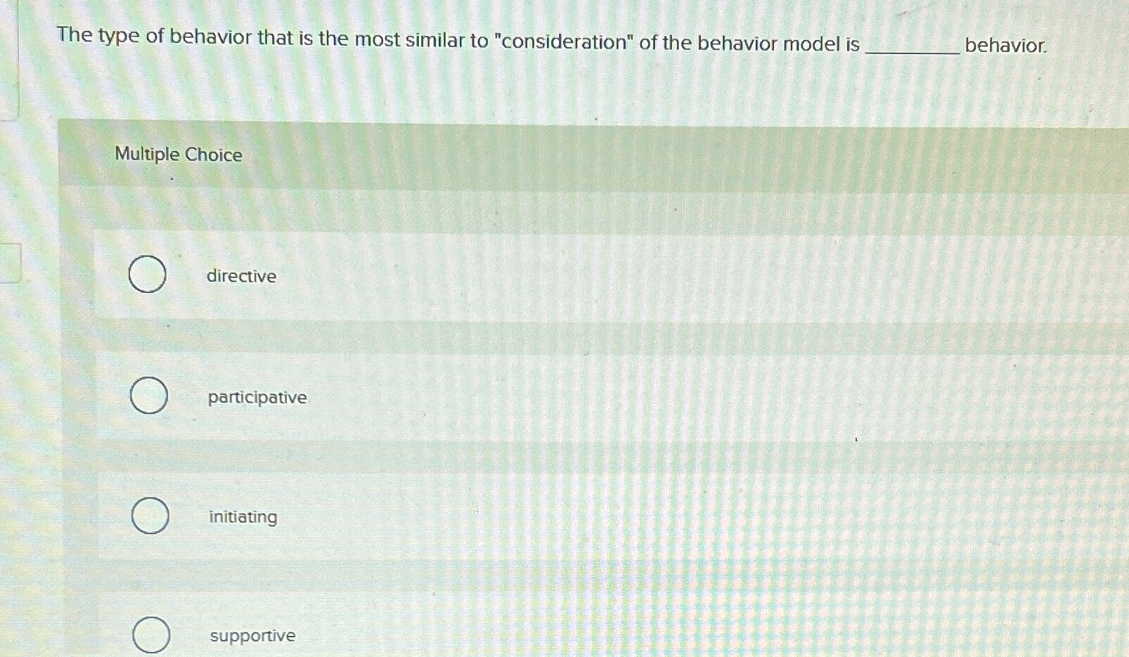 Solved The type of behavior that is the most similar to | Chegg.com