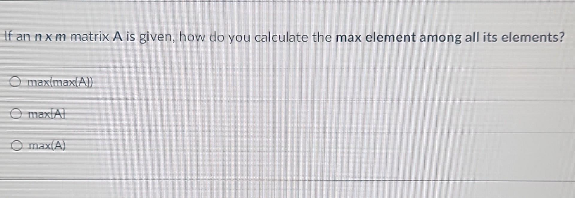 Solved If an n×m matrix A is given, how do you calculate the | Chegg.com