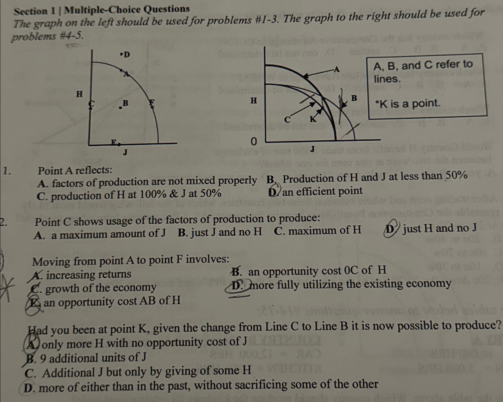 Solved Section 1 ﻿multiple Choice Questionsthe Graph On