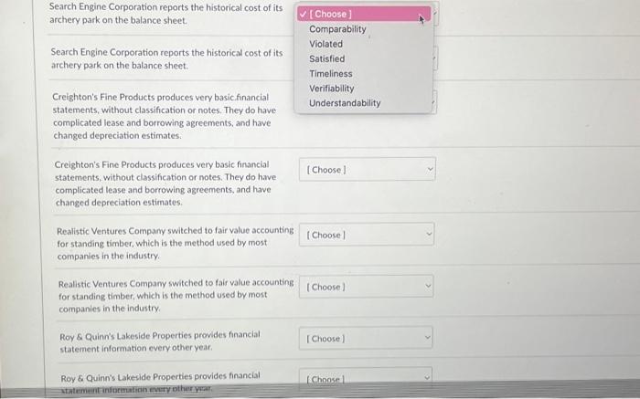Complete The Following Table Identify Which