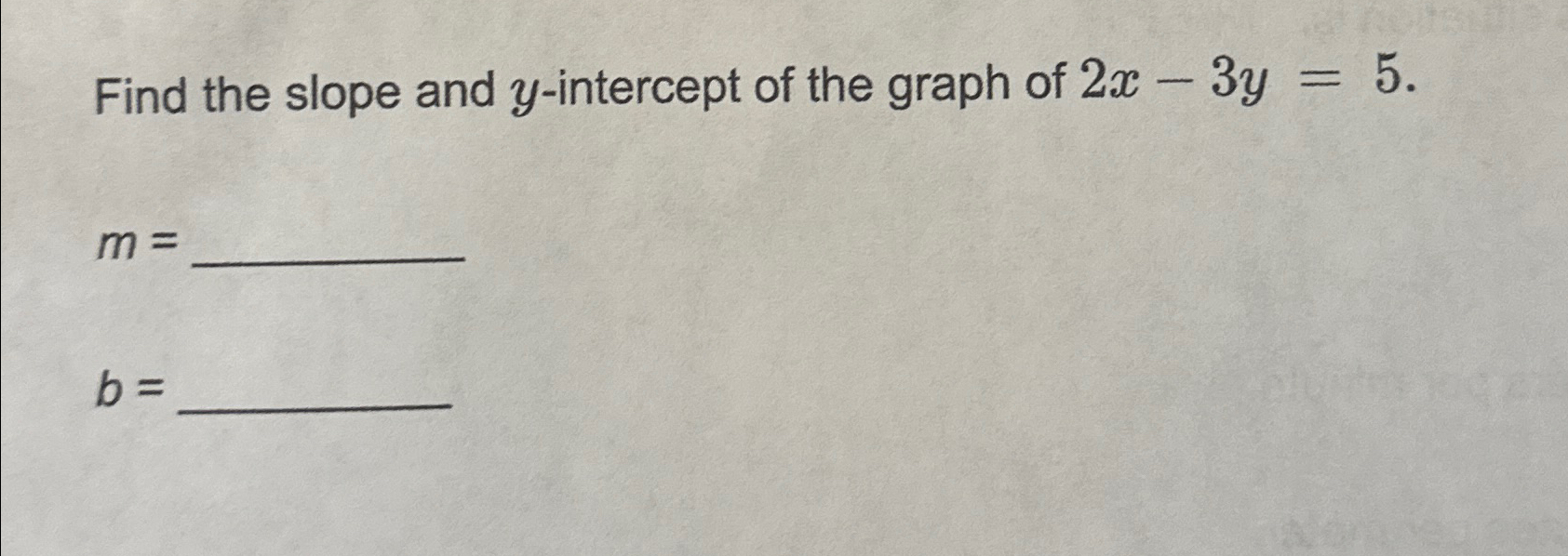 Solved Find the slope and y-intercept of the graph of | Chegg.com