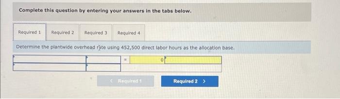Solved Exercise 17-9 (Algo) Allocating overhead using | Chegg.com
