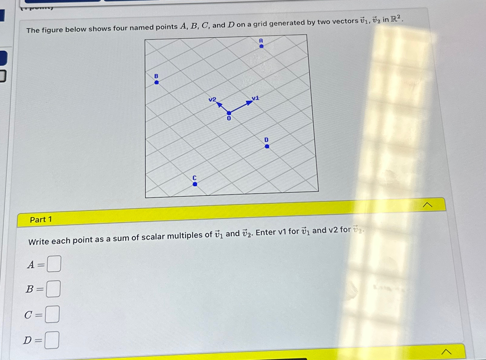 Solved The figure below shows four named points A,B,C, ﻿and | Chegg.com