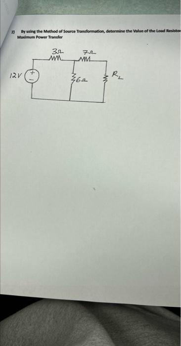 Solved 2) By using the Method of Source Transformation, | Chegg.com