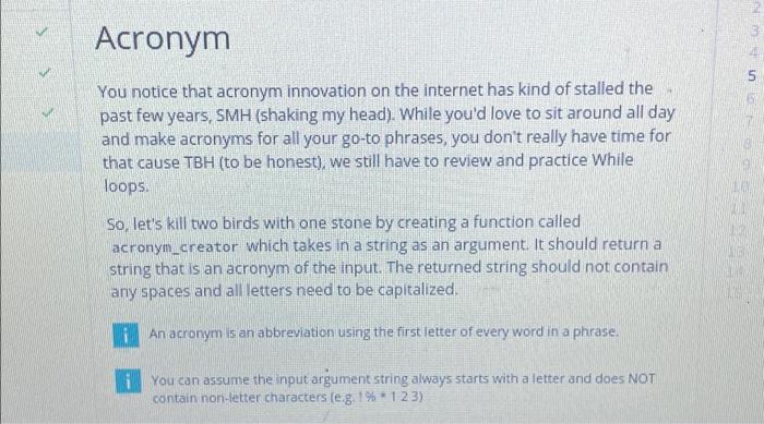 Solved Acronym You notice that acronym innovation on the | Chegg.com