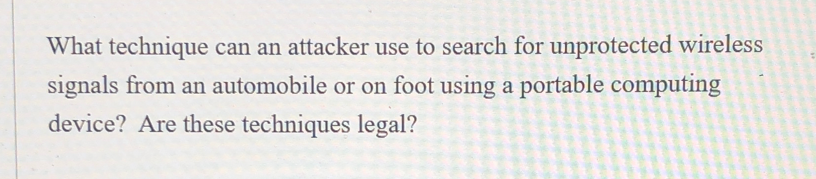 Solved What technique can an attacker use to search for | Chegg.com