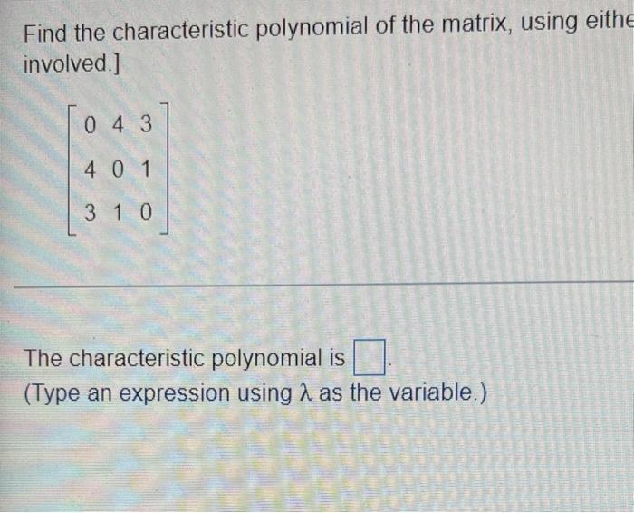 Solved de practic polyneur of the mostra color of the | Chegg.com