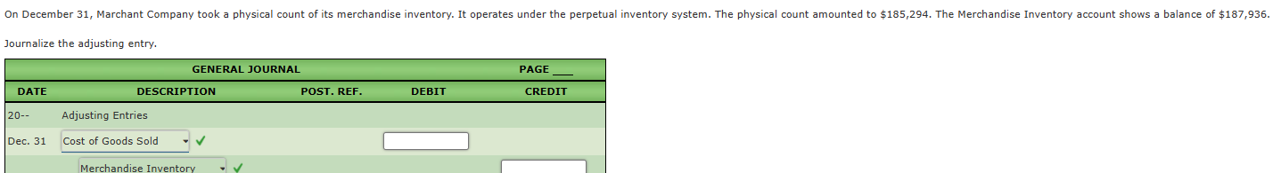 Solved Journalize the adjusting entry. | Chegg.com