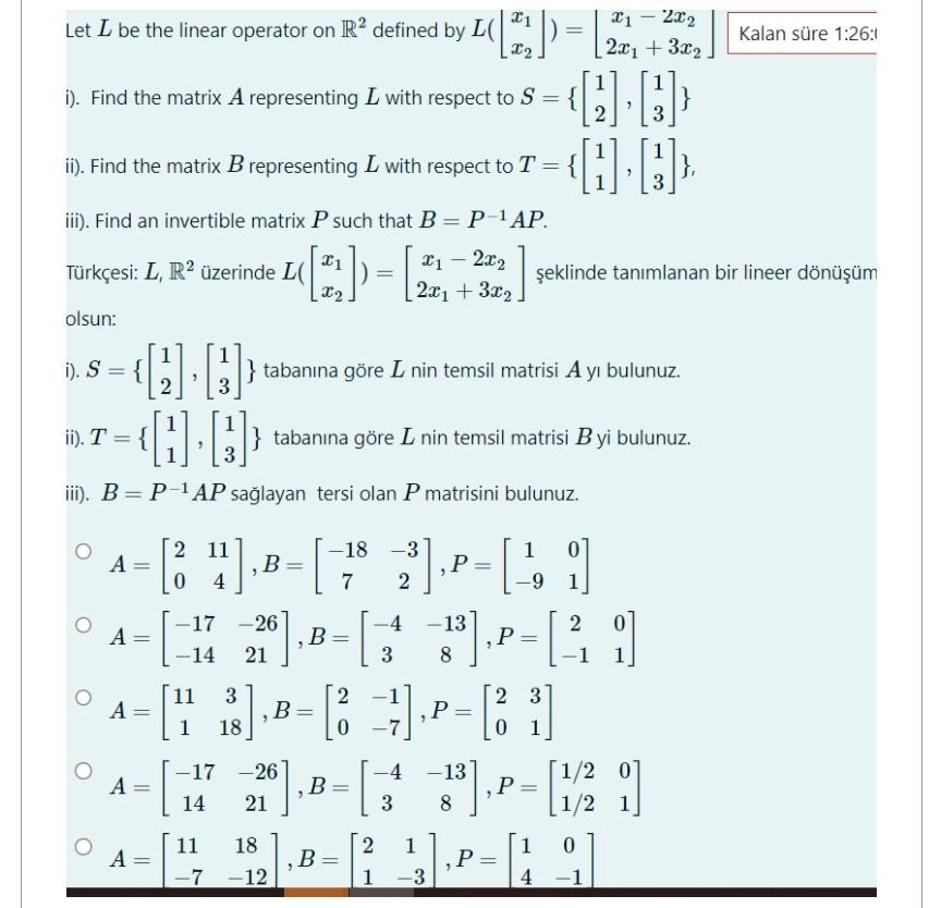 Let L be the linear operator on R2 defined by | Chegg.com