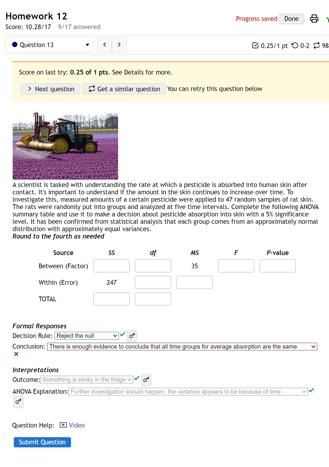 Solved A scientist is tasked with understanding the rate at | Chegg.com