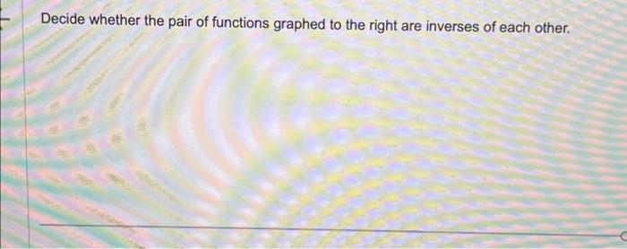 Decide Whether The Pair Of Functions Graphed To The