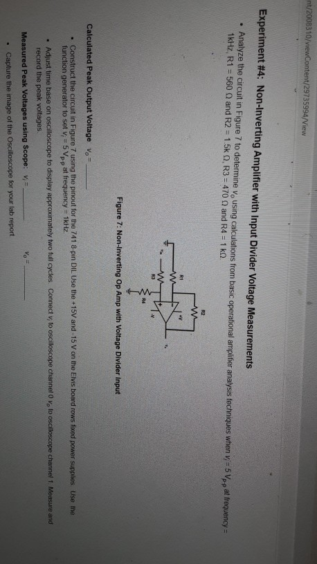 Solved Experiment #1: Inverting Amplifier Voltage | Chegg.com