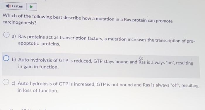 Solved Which of the following best describe how a mutation | Chegg.com