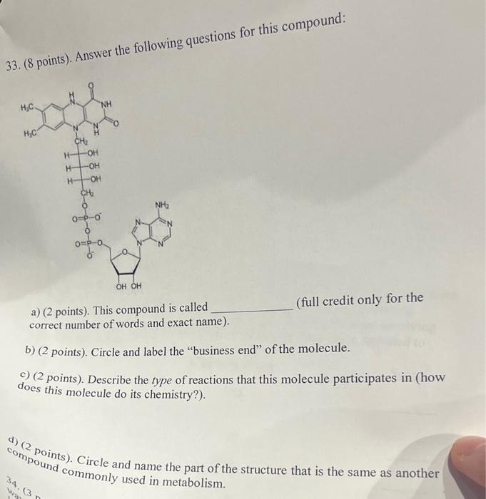 33. ( 8 points). Answer the following questions for | Chegg.com