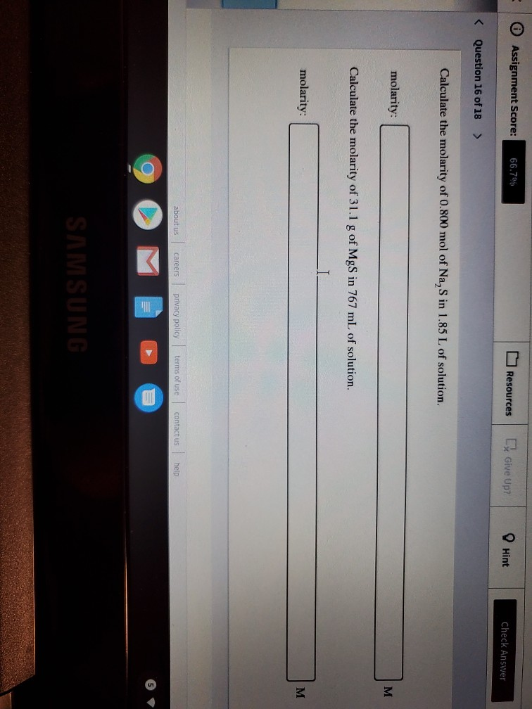 Solved 0 Assignment Score: 66.790 Resources Give Up? Hint | Chegg.com