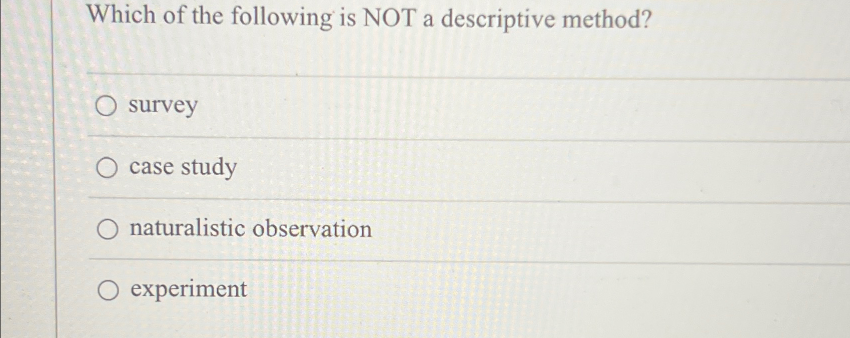 Solved Which of the following is NOT a descriptive | Chegg.com