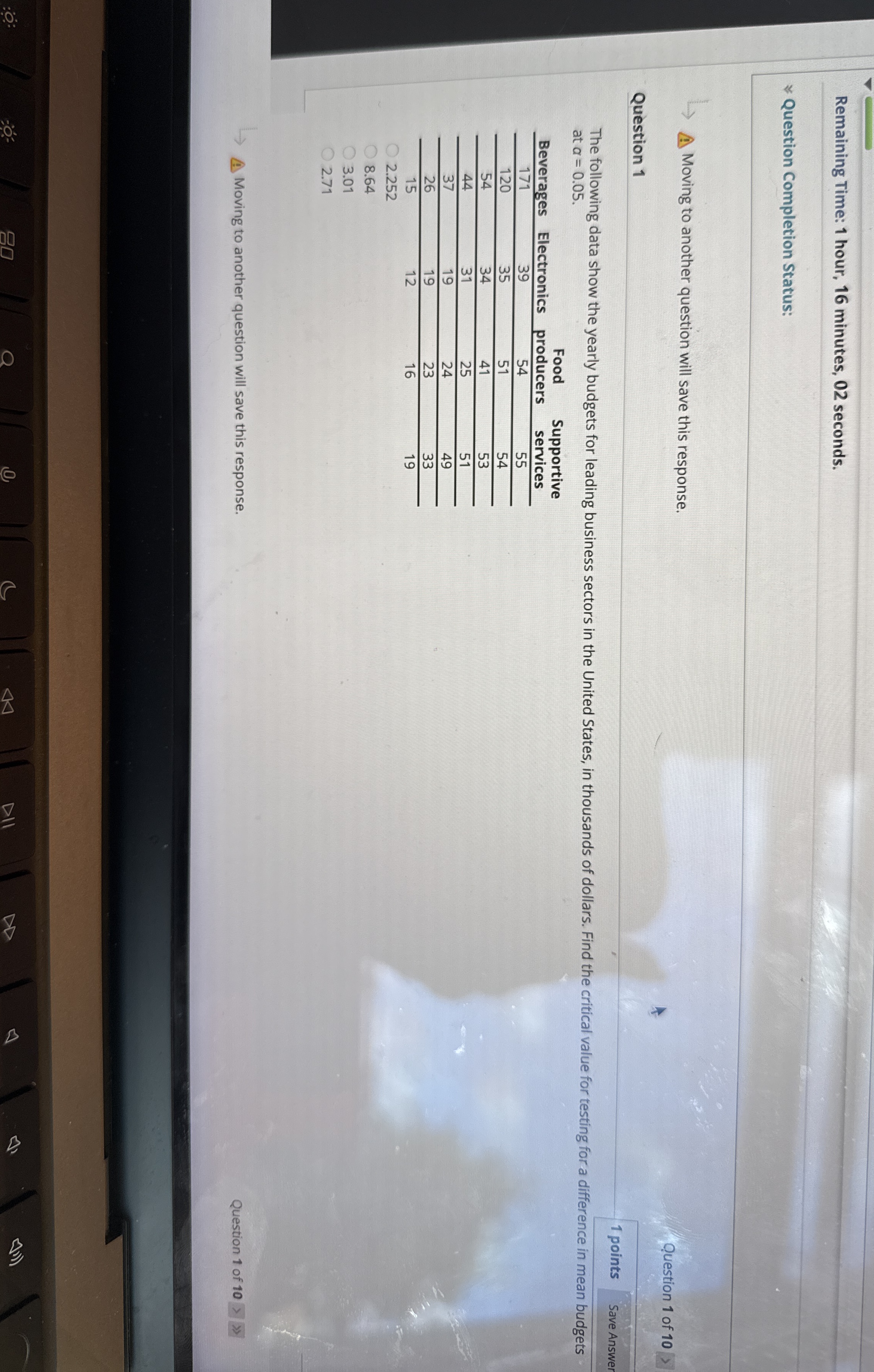 Solved Remaining Time: 1 ﻿hour, 16 ﻿minutes, 02 | Chegg.com