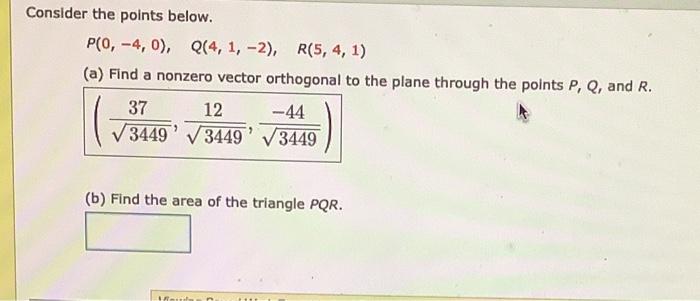 Solved Consider the points below. | Chegg.com