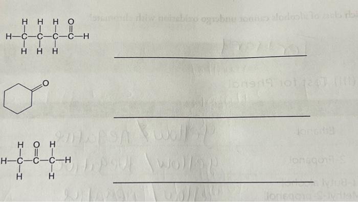 Solved ннно TT H-C-C-C-C-H HH H HOH | || | H-C-C-C-H 1 H H | Chegg.com