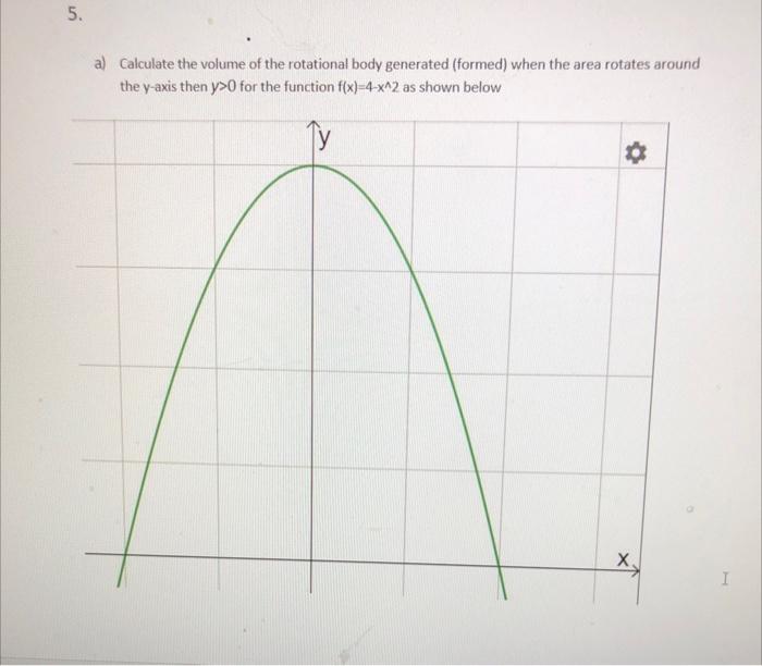 Solved a) Calculate the volume of the rotational body | Chegg.com