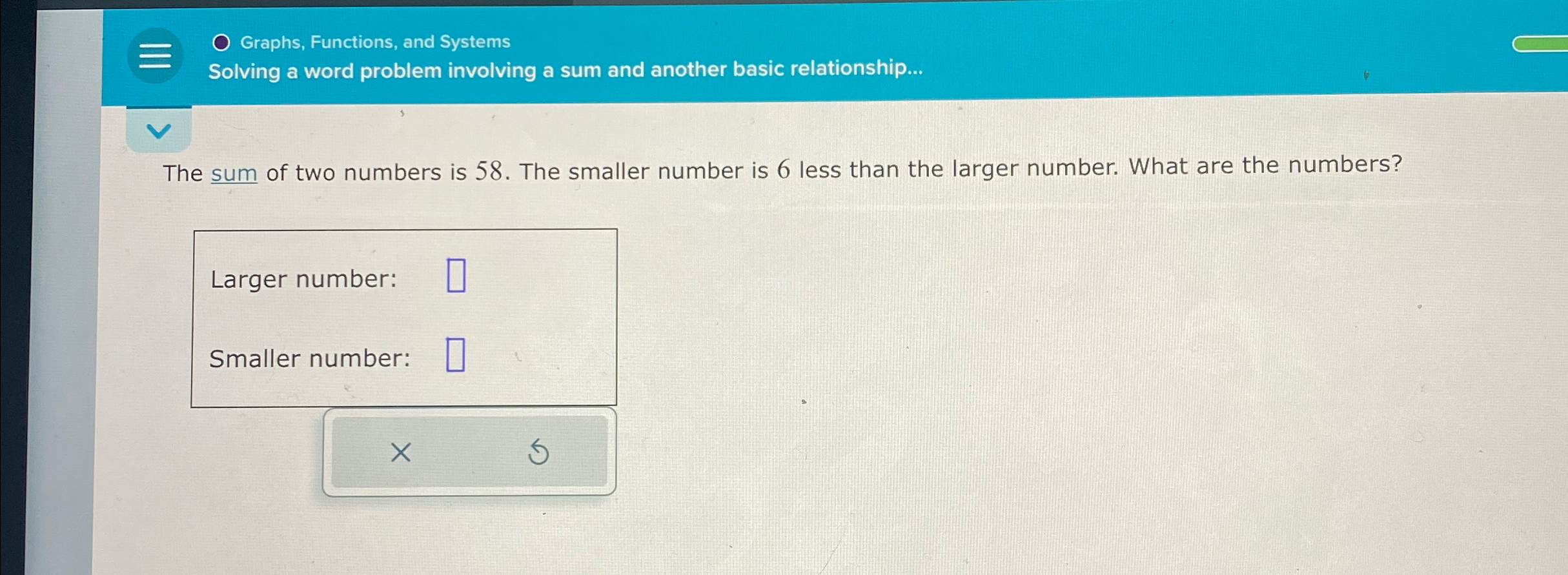 Solved Graphs, Functions, and SystemsSolving a word problem | Chegg.com