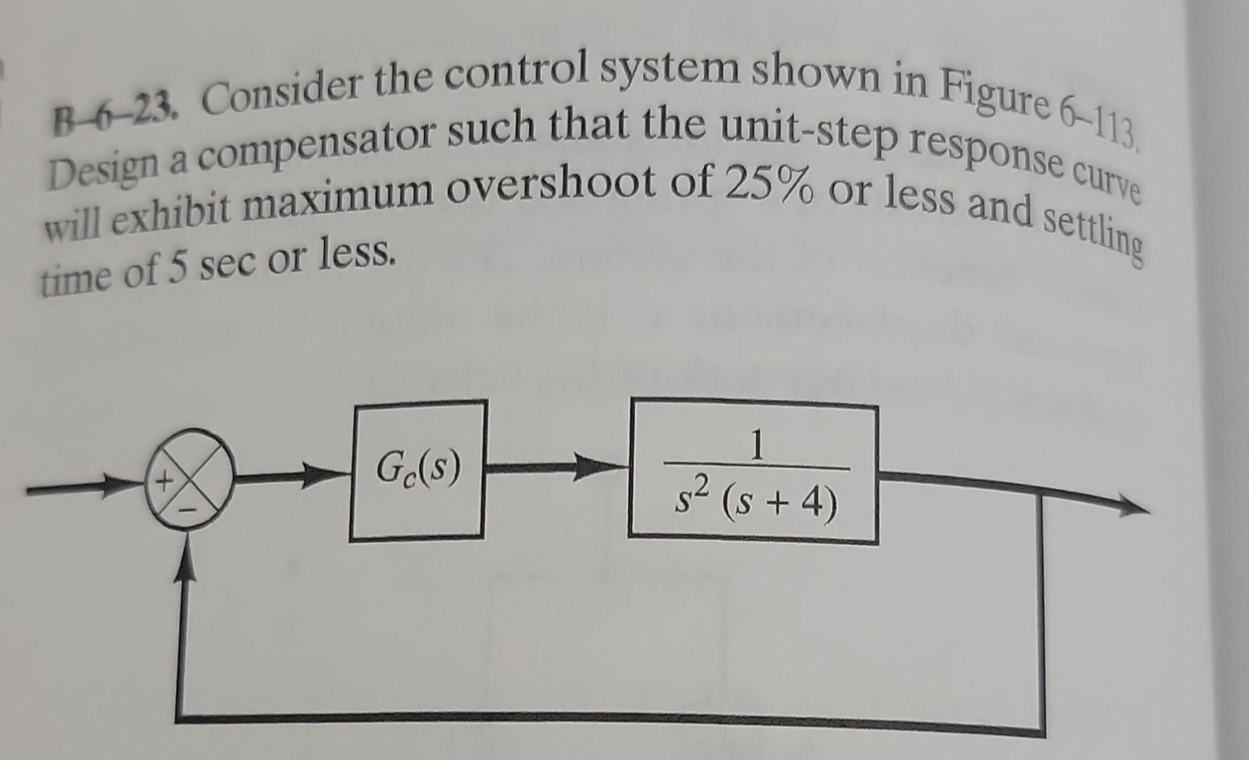 Solved B-6-23. Consider the control system shown in Figure | Chegg.com