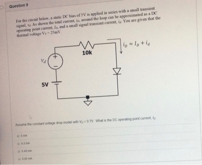 Solved The following circuit has an input voltage, V., that | Chegg.com