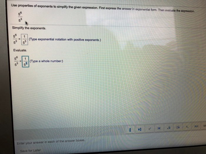 Solved Use properties of exponents to simplify the given | Chegg.com
