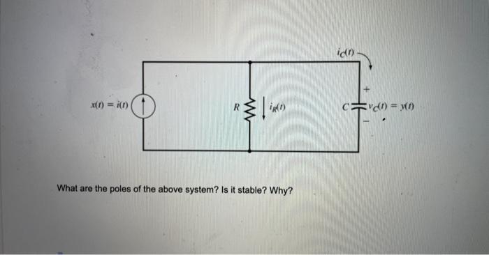 Solved What are the poles of the above system? Is it stable? | Chegg.com