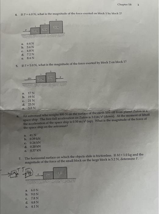 Solved 2 The Horizontal Surface On Which The Objects Slide