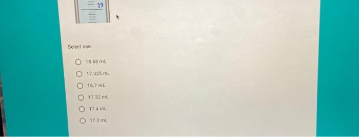 Solved What is the correct reading of the volume in the | Chegg.com