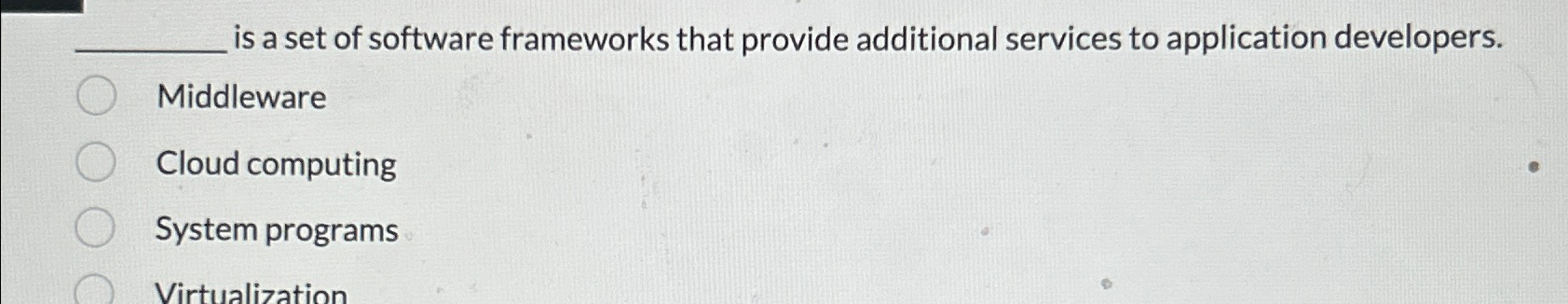 Solved is a set of software frameworks that provide | Chegg.com