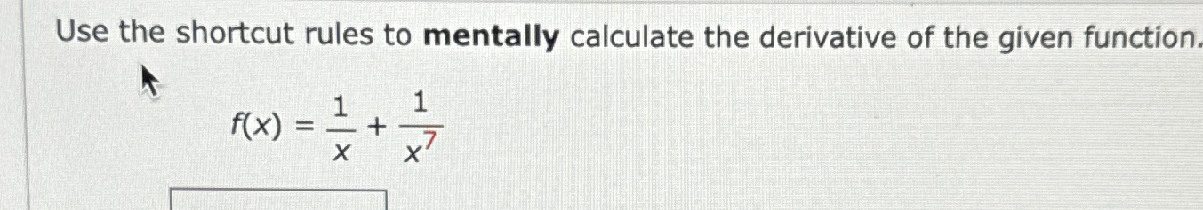Solved Use the shortcut rules to mentally calculate the | Chegg.com