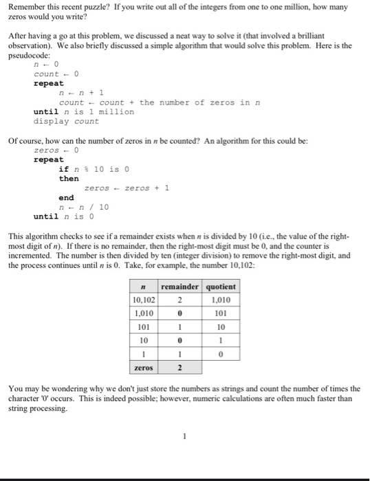 Solved count Remember this recent puzzle? If you write out | Chegg.com