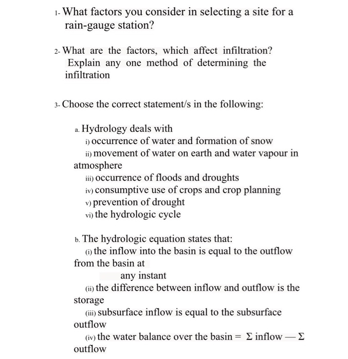 Solved 1- What factors you consider in selecting a site for | Chegg.com
