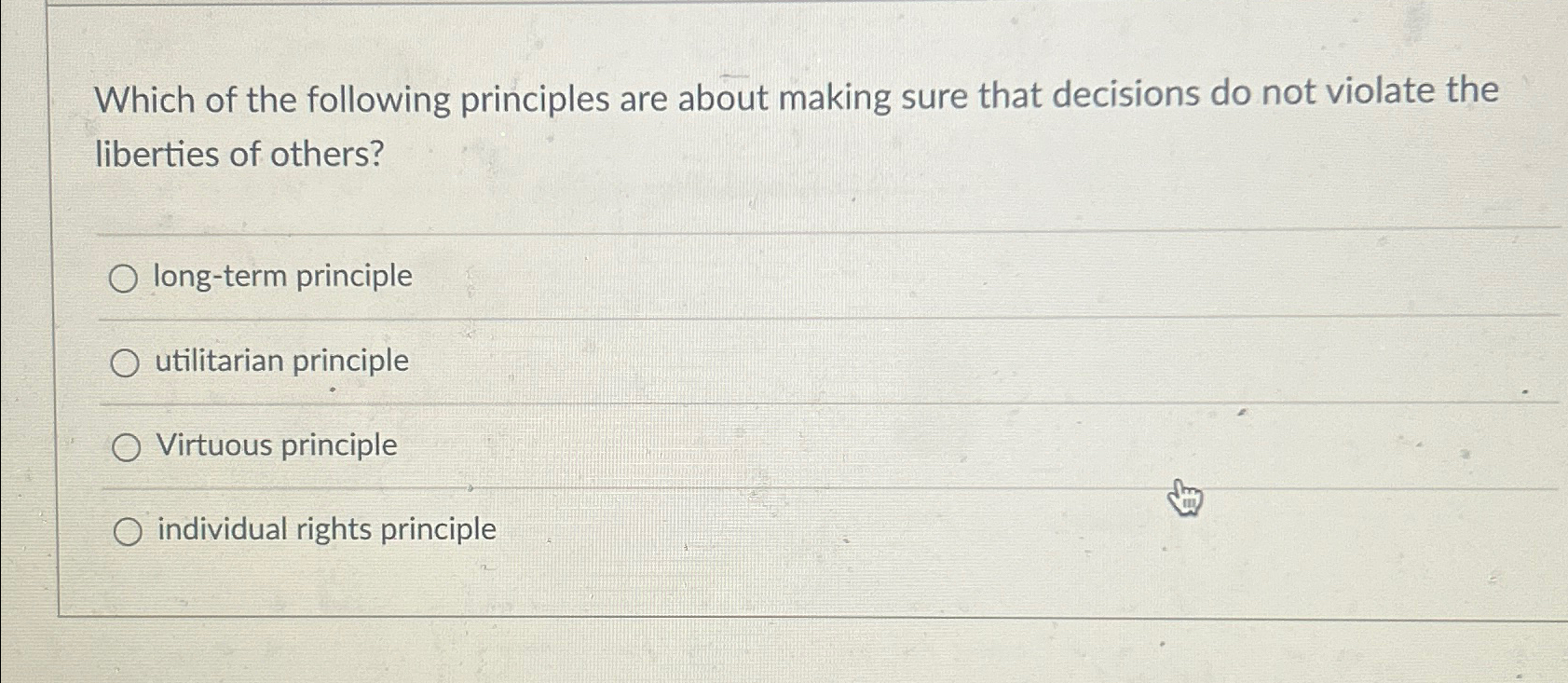 Solved Which of the following principles are about making | Chegg.com