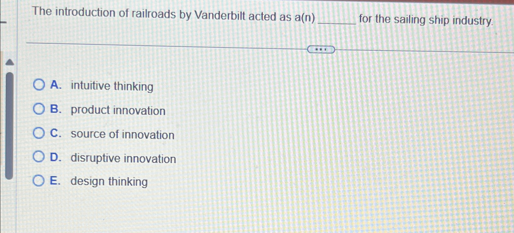 Solved The introduction of railroads by Vanderbilt acted as | Chegg.com