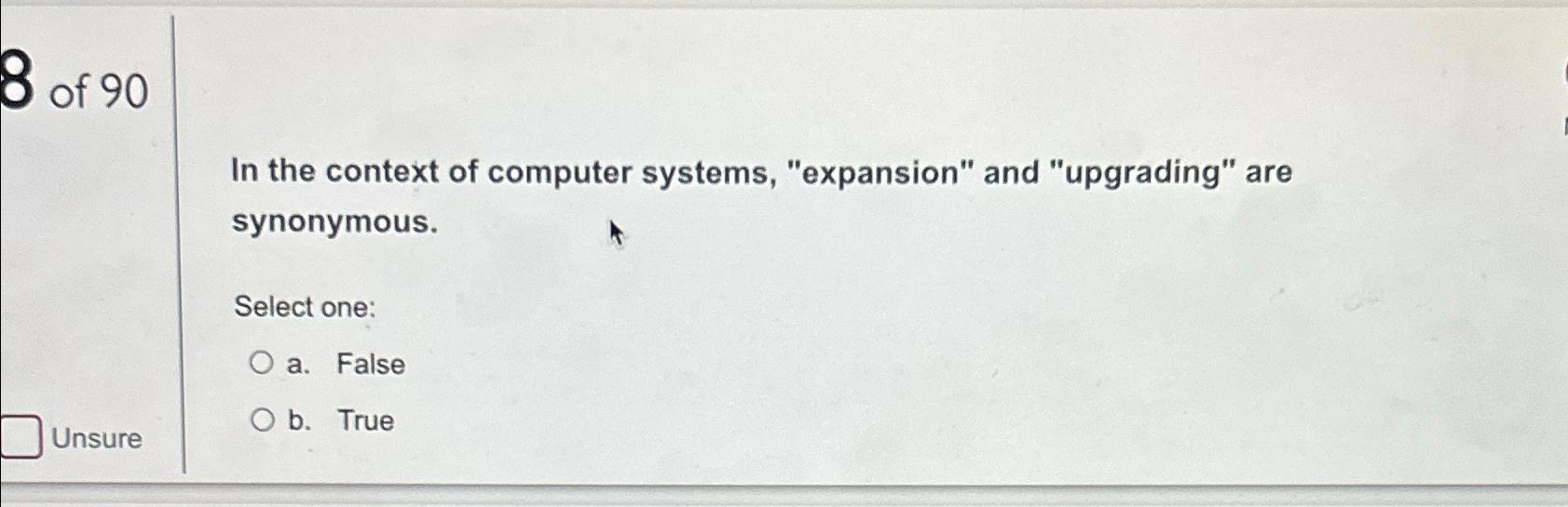 Solved In the context of computer systems, "expansion" and | Chegg.com