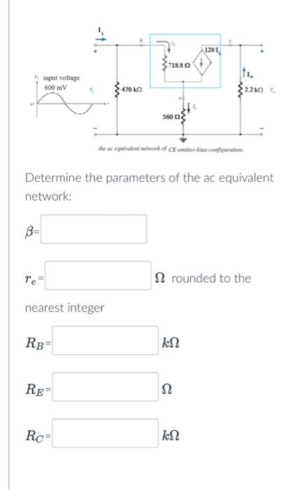 Solved Determine the parameters of the ac equivalent | Chegg.com