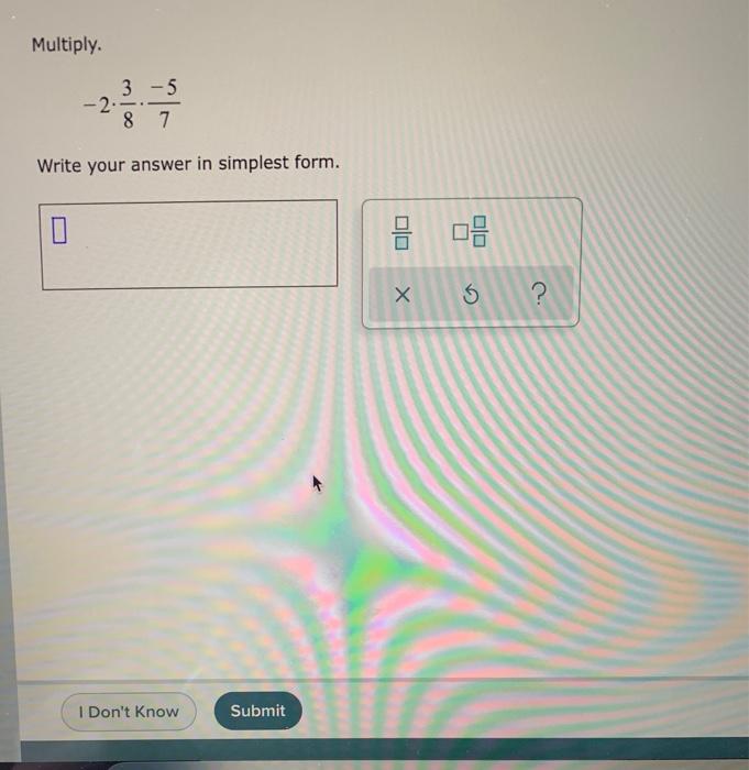 Solved Multiply. 3 - 5 -2. 8 7 . Write your answer in | Chegg.com
