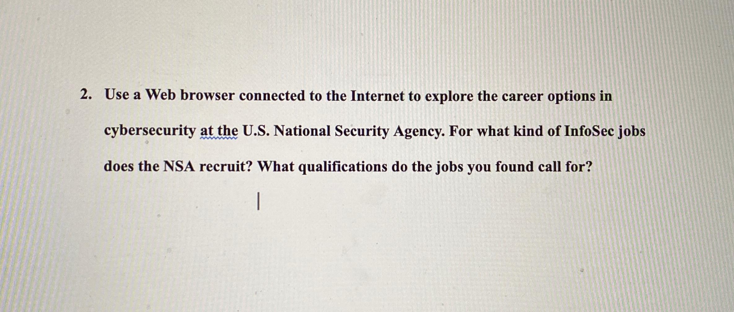 Solved Use a Web browser connected to the Internet to | Chegg.com