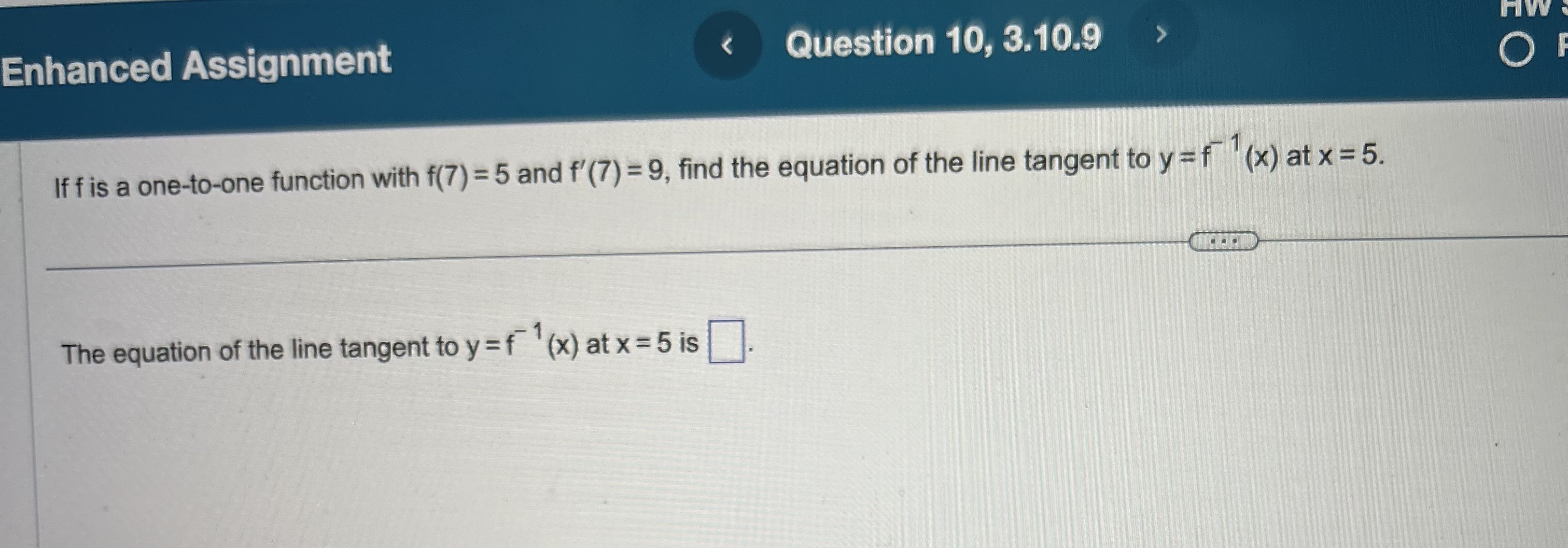 Solved Enhanced AssignmentQuestion 10, 3.10.9If f ﻿is a | Chegg.com