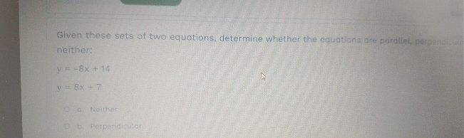 Solved Given these sets of two equations, determine whether | Chegg.com