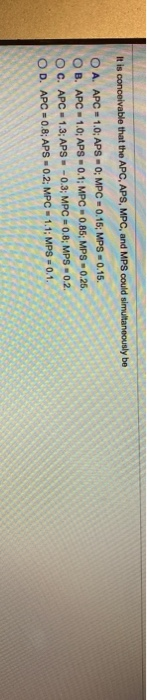 Solved It is conceivable that the APC, APS, MPC, and MPS | Chegg.com