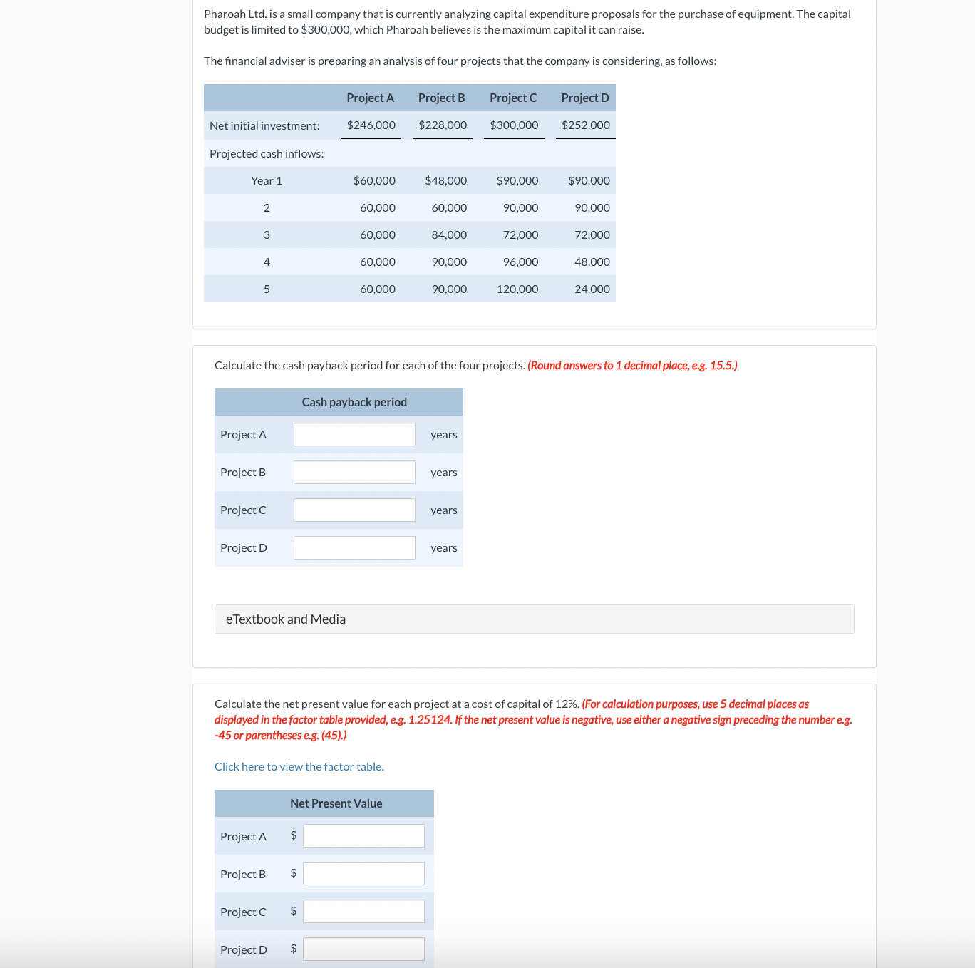 Solved Calculate the cash payback period for each of the | Chegg.com