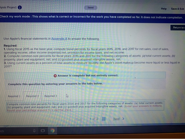 Solved lysis Project 6 Help Save & Exit Check my work mode: | Chegg.com