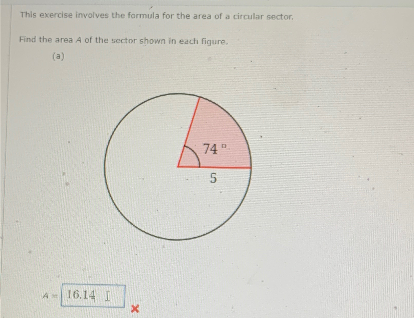 Solved This exercise involves the formula for the area of a | Chegg.com