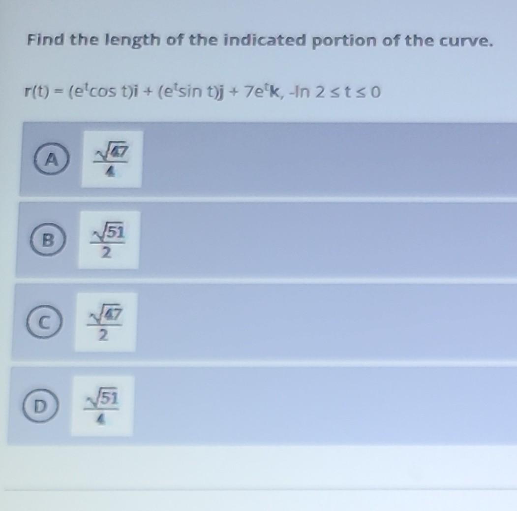 Solved Find the length of the indicated portion of the | Chegg.com